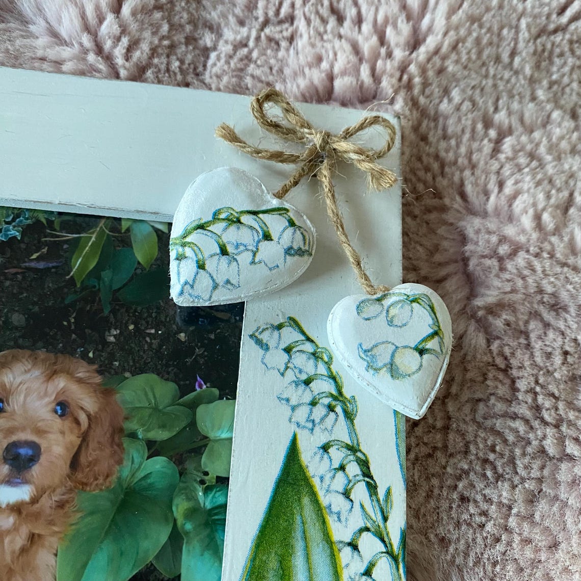 Lily of the Valley Rustic Picture Frame. Shabby Chic Style. May Birth ...