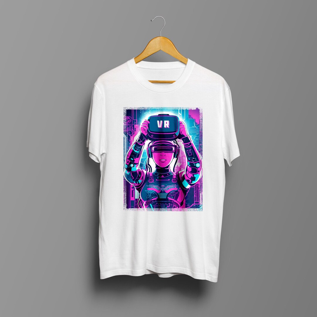Cyberpunk VR Shirt Women Anime Tech Gift Futuristic Tee - Etsy