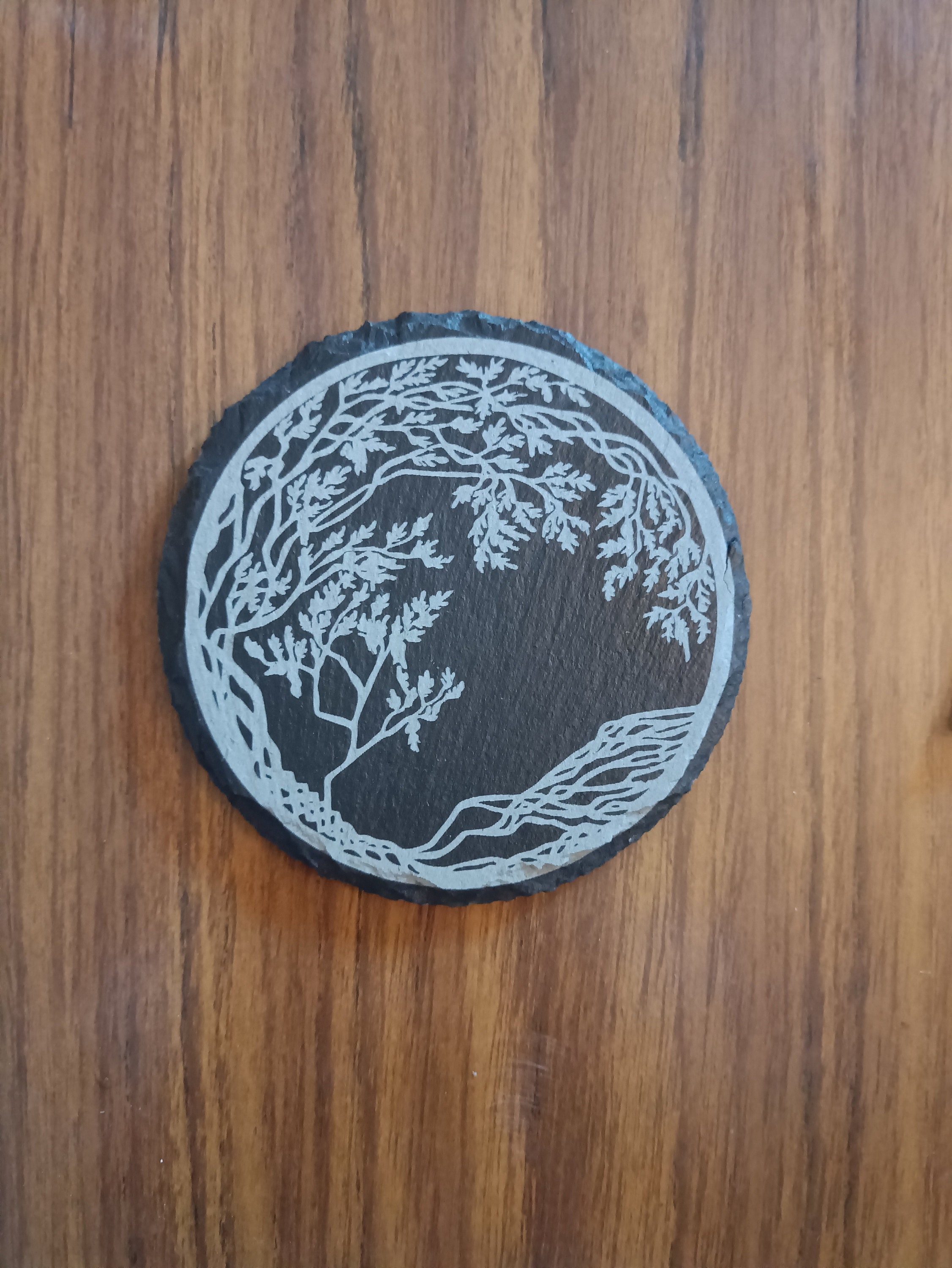 Tree of Life Artwork Coasters Etched Art on Slate - Etsy