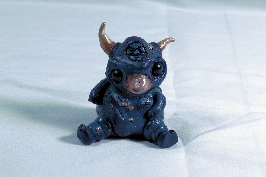 Demon Baby. Hand Painted Scultped Original Demon Baby. - Etsy