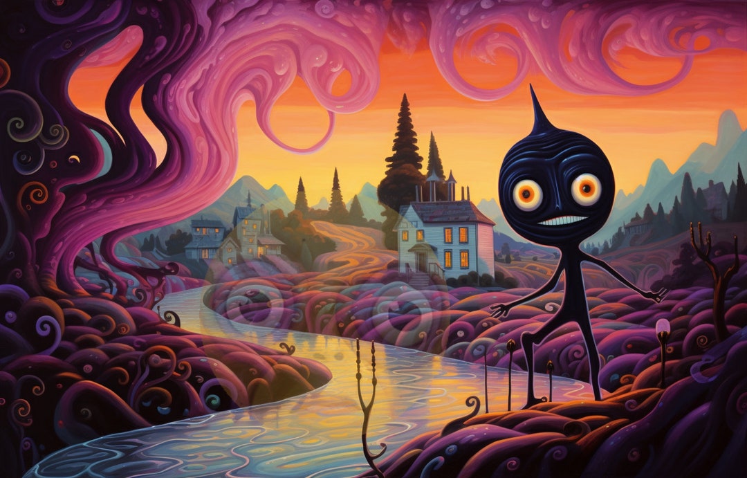 Surreal Gumbo Art Print of Surreal Stuff. Wall Art. Weird Home Decor ...