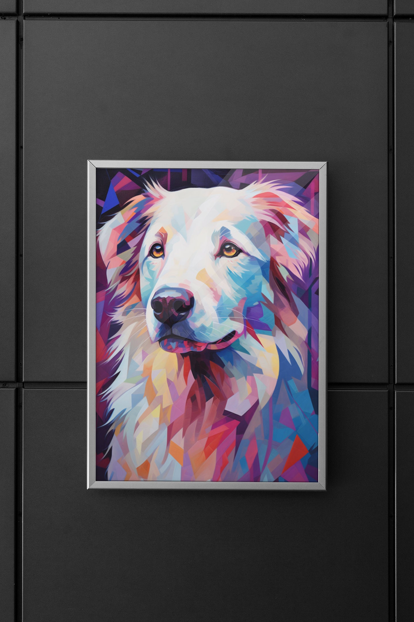 Great Pyrenees Poster Abstract Dog Print Personalized Dog - Etsy
