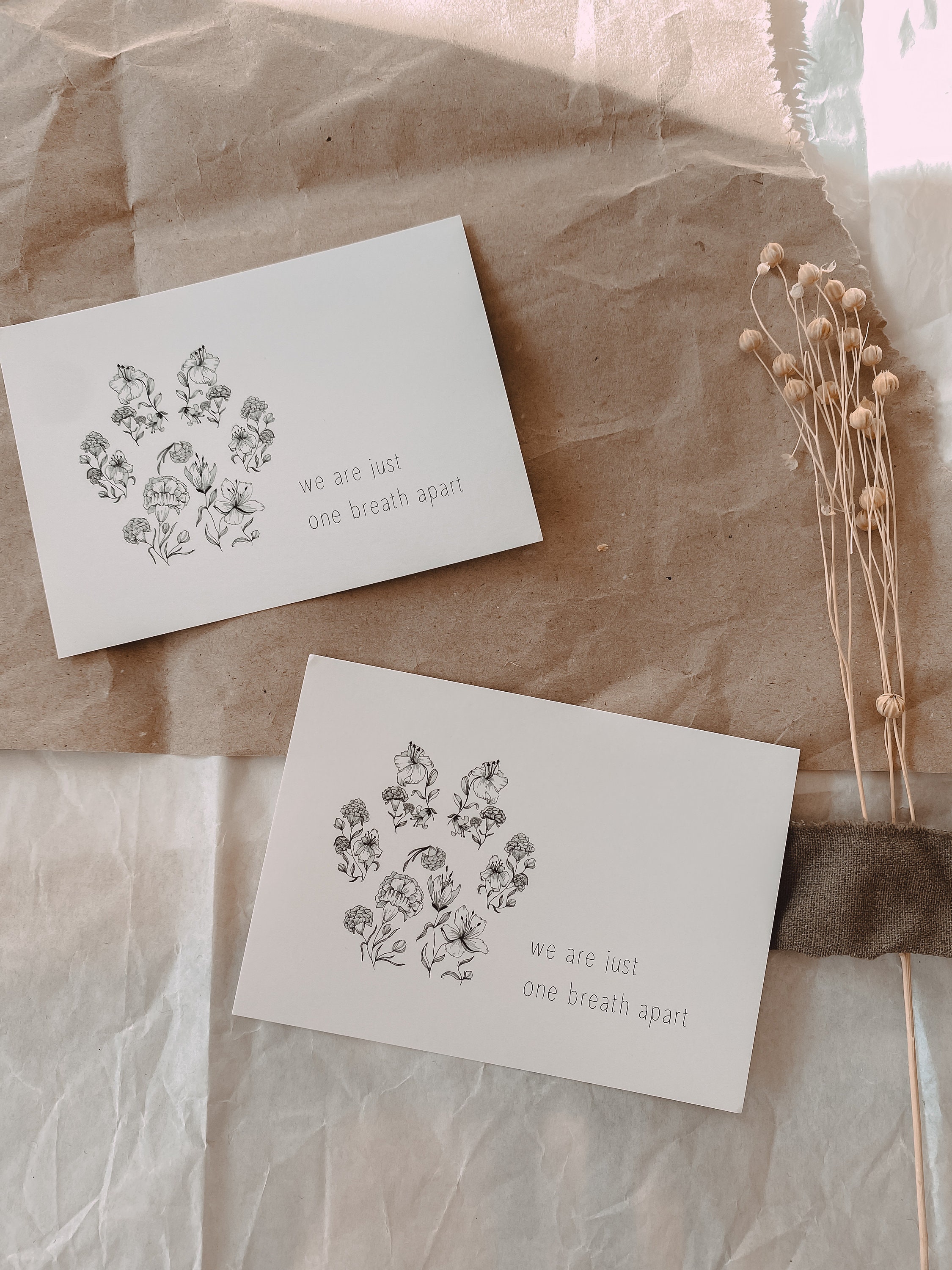 MOURNING CARD I Mourning Card for the Dog in Black/white on DIN A6 ...
