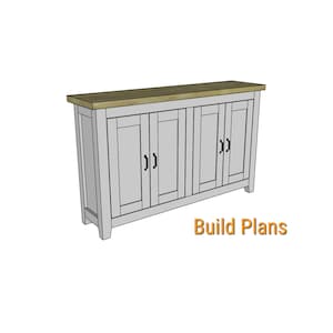 Shaker-style Sideboard Cabinet - Build Plans - Etsy