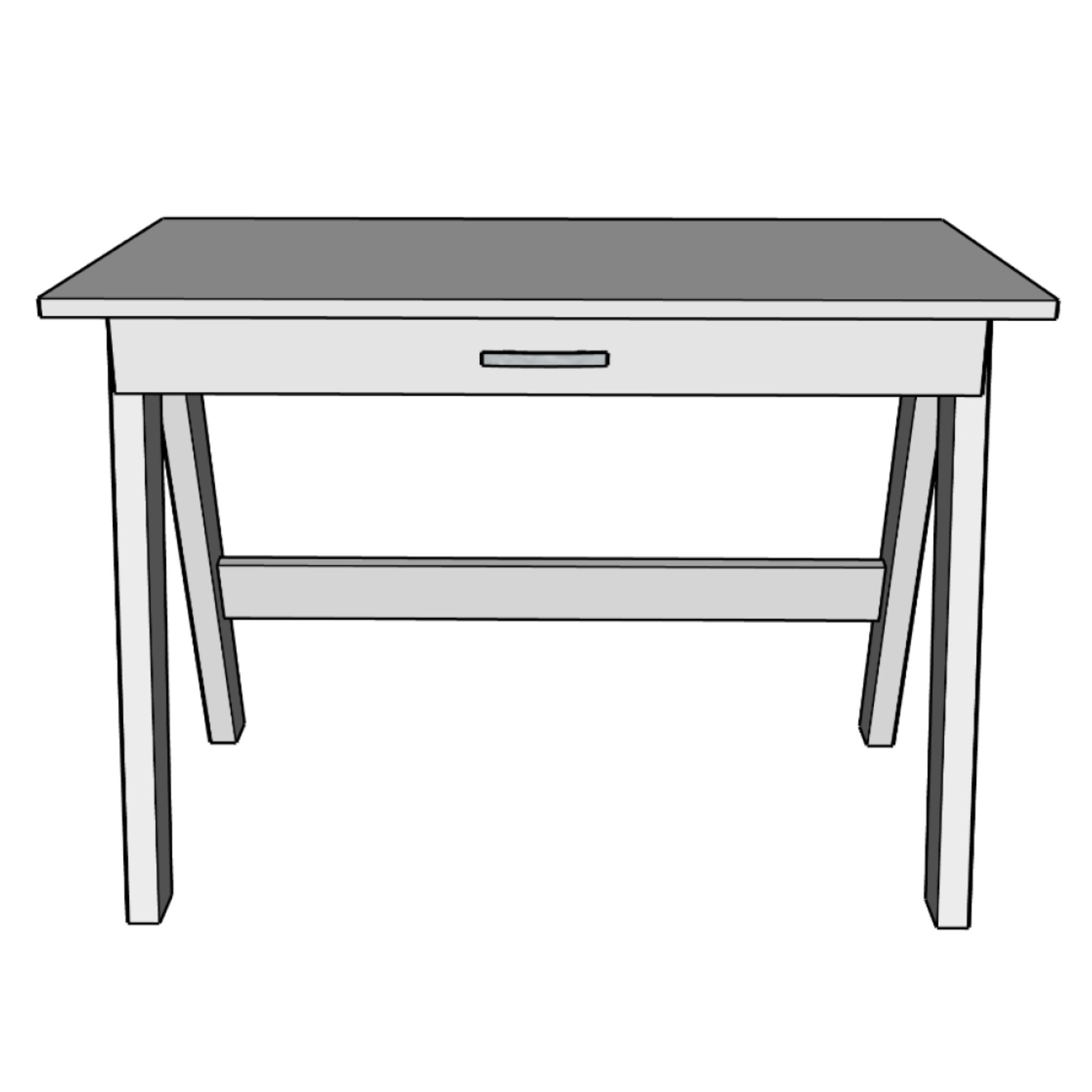 Writing Desk With Angled Legs - Build Plans - Etsy