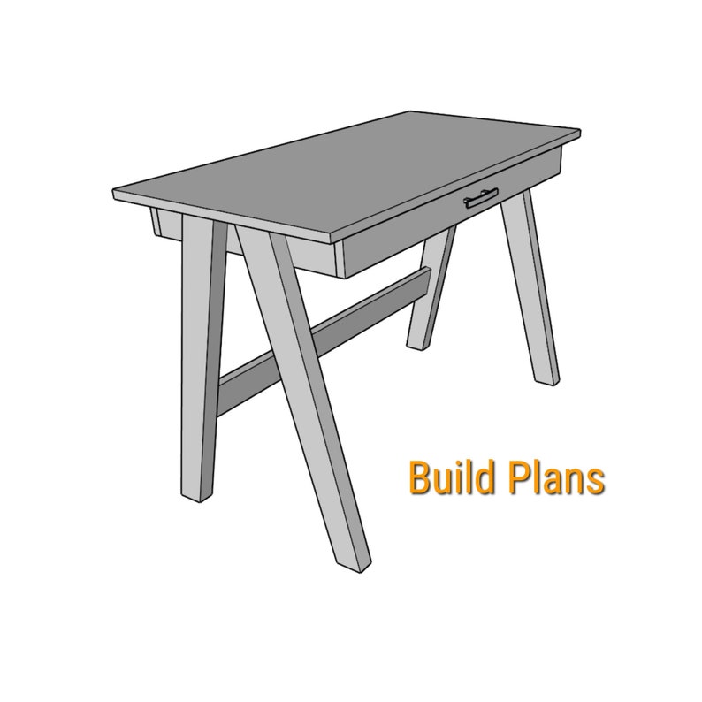 Writing Desk With Angled Legs - Build Plans - Etsy