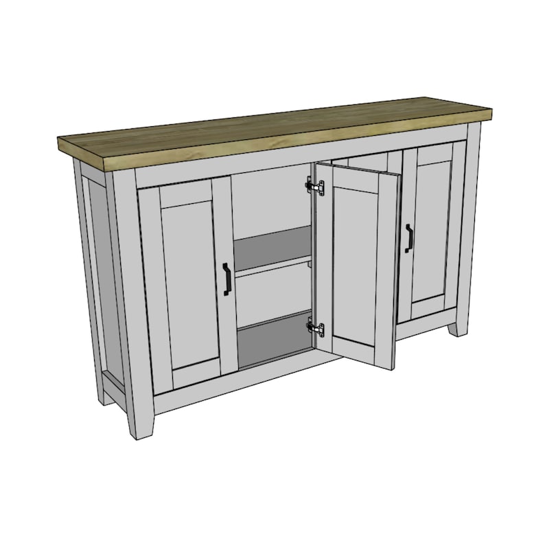 Shaker-style Sideboard Cabinet - Build Plans - Etsy