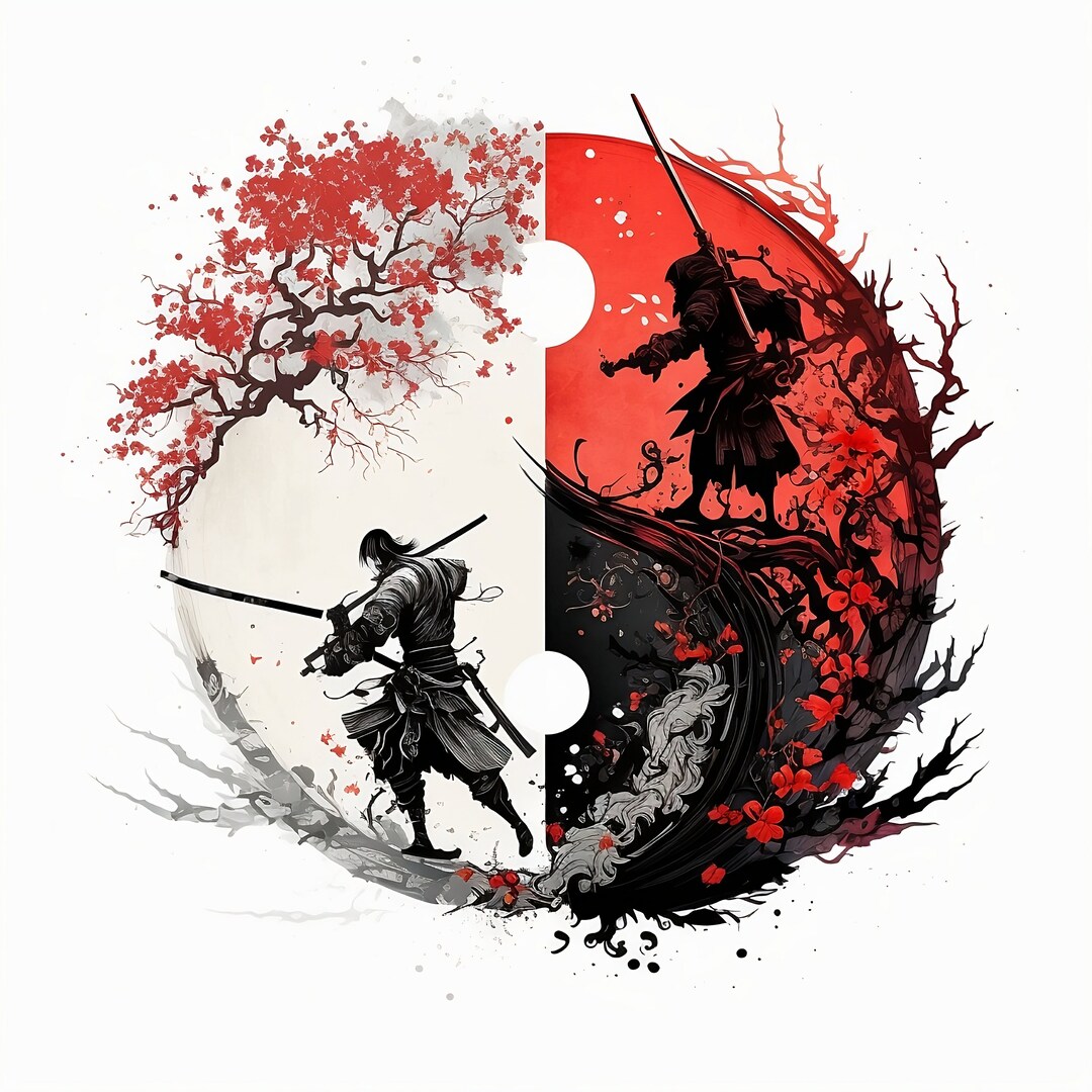 Samurai Tattoo Design White Background PNG File Download High ...