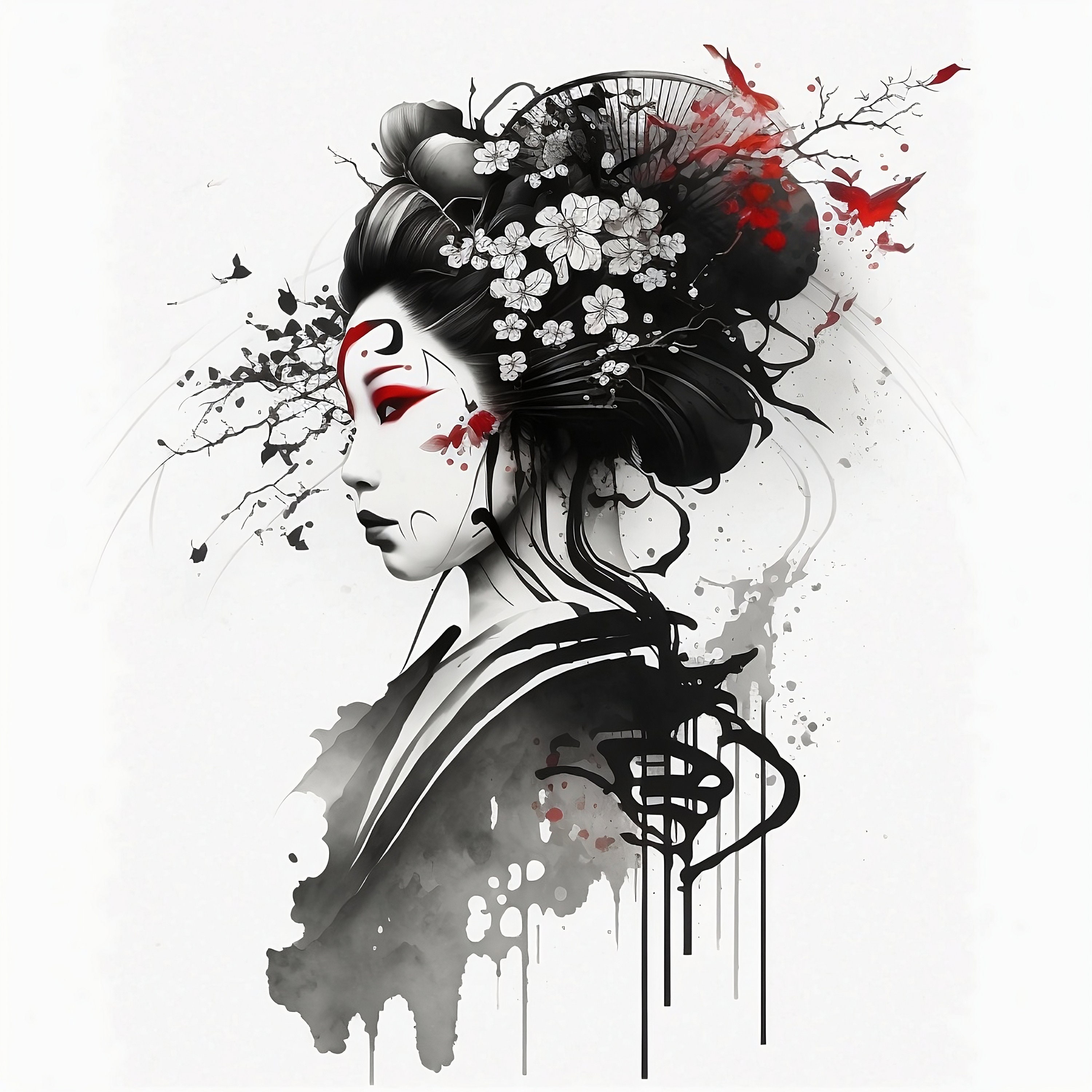 Geisha Tattoo Drawings