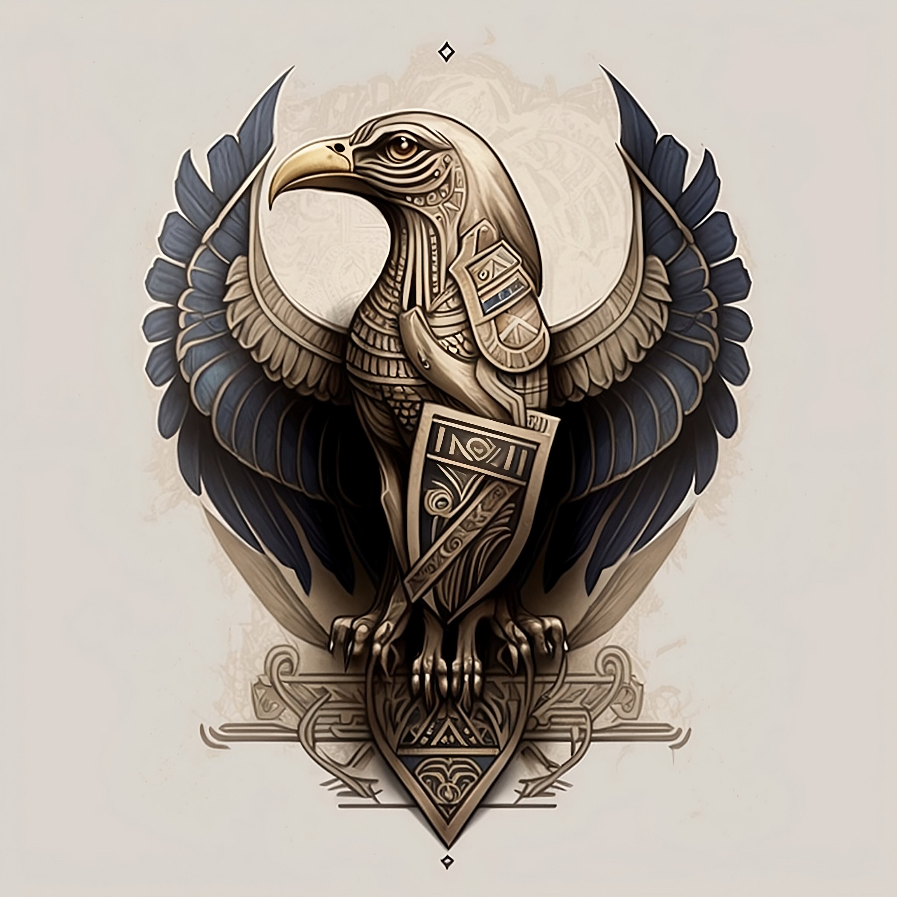 Aztec Eagle Tattoo Designs