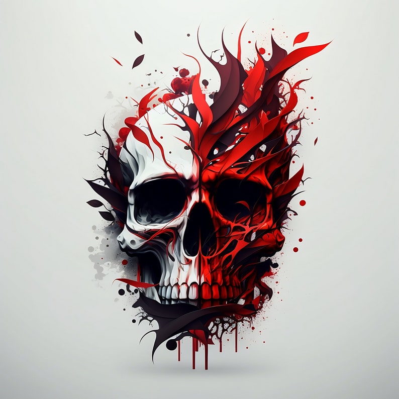 Skull Tattoo Design White Background PNG File Download High Resolution ...