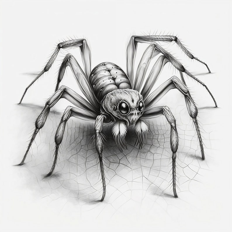 Spider Tattoo Design White Background PNG File Download High Resolution ...