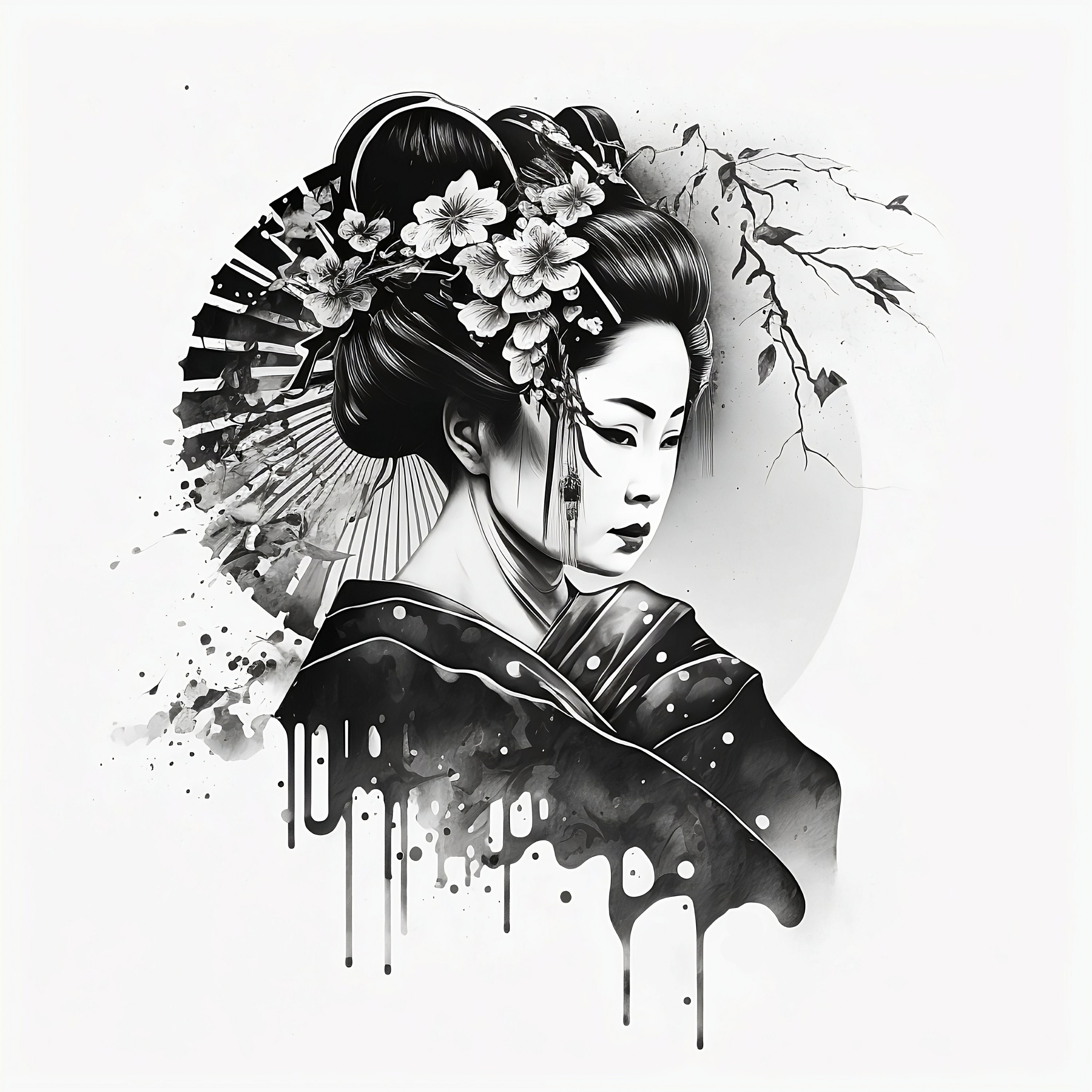 Geisha Tattoo Drawings