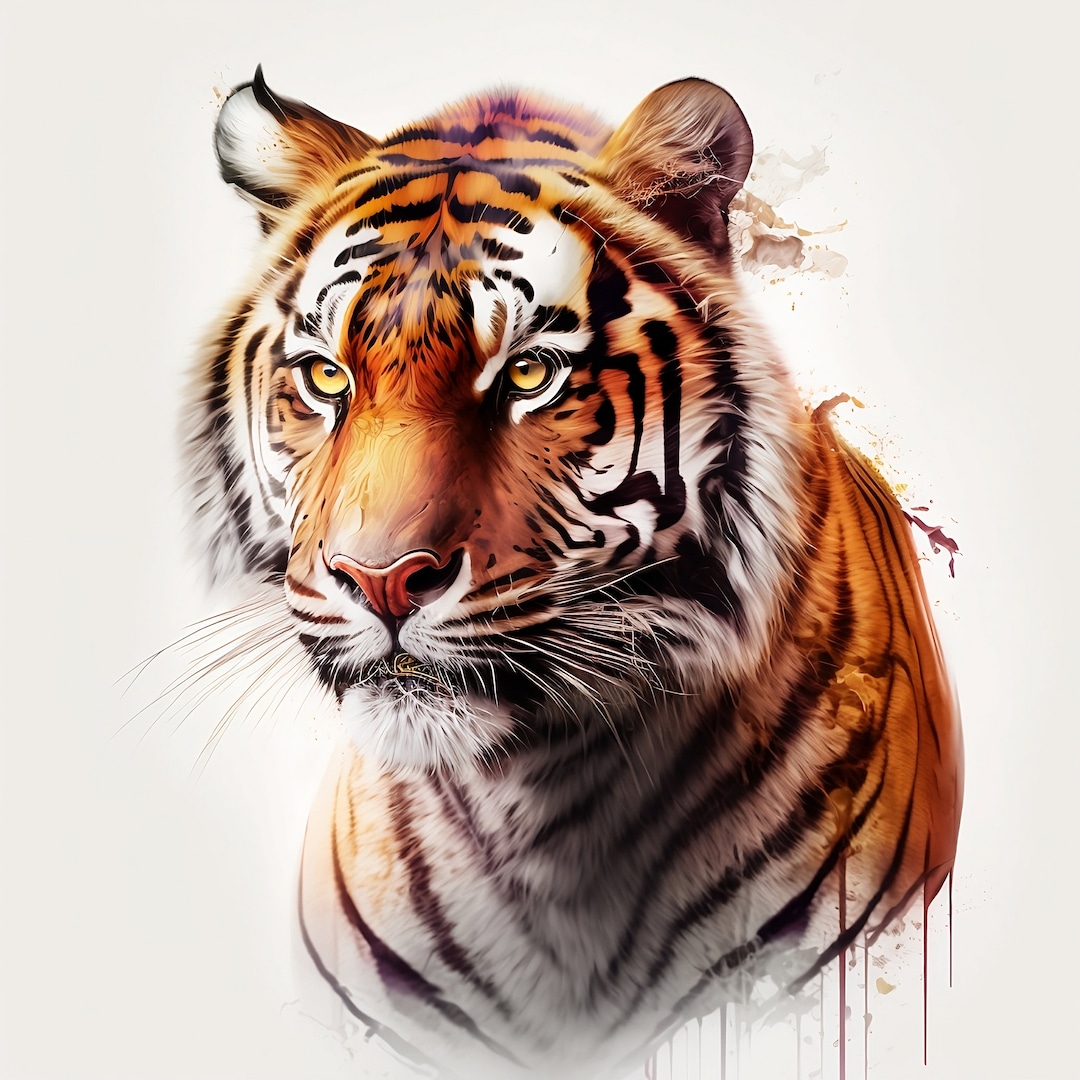 Tiger Tattoo Design White Background PNG File Download High Resolution ...