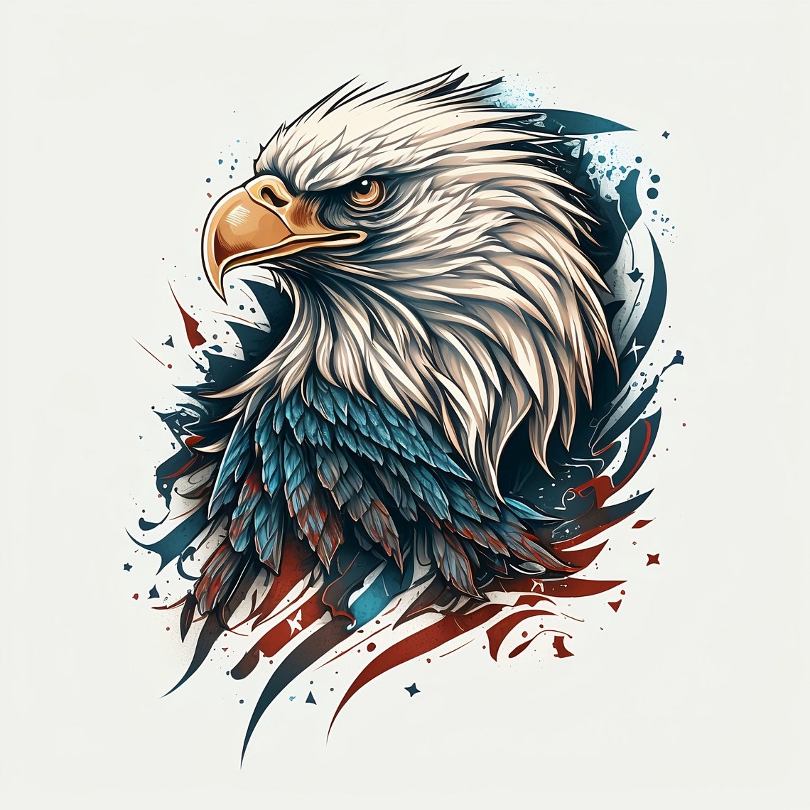 Eagle Tattoo Design White Background PNG File Download High Resolution ...