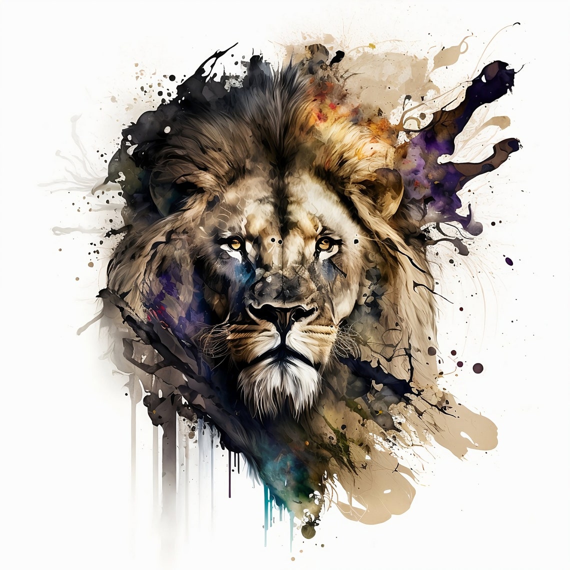 Lion Tattoo Design White Background PNG File Download High Resolution ...