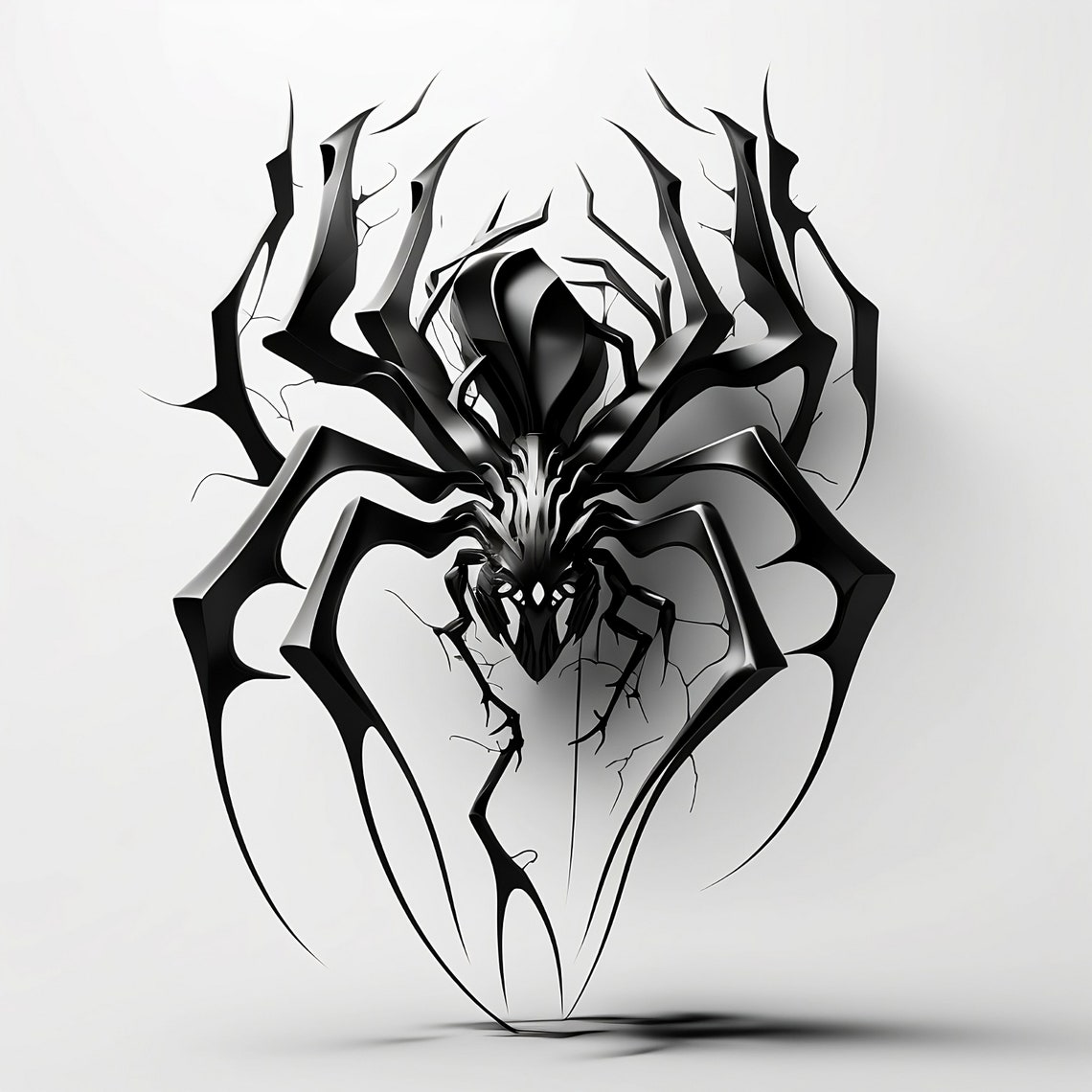 Spider Tattoo Design White Background PNG File Download High Resolution ...