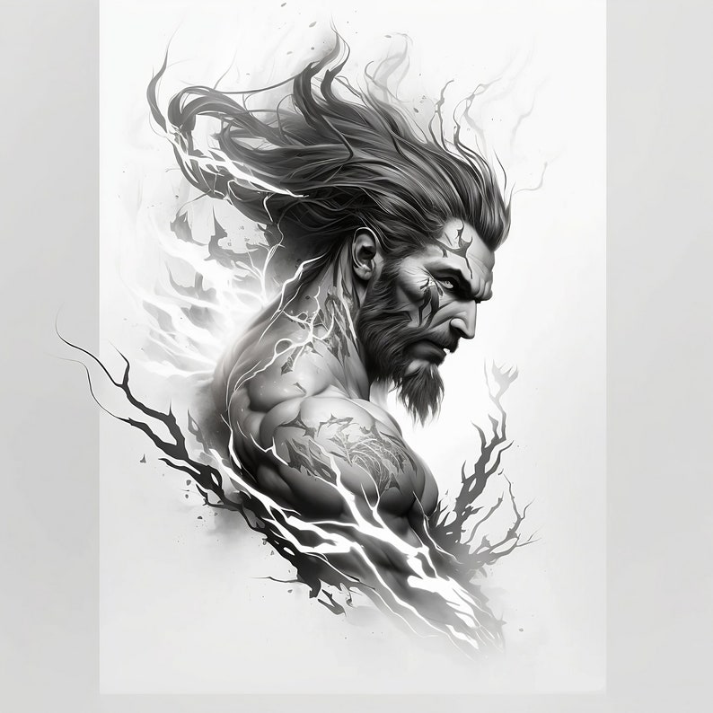 Hades Tattoo Design White Background PNG File Download High Resolution ...