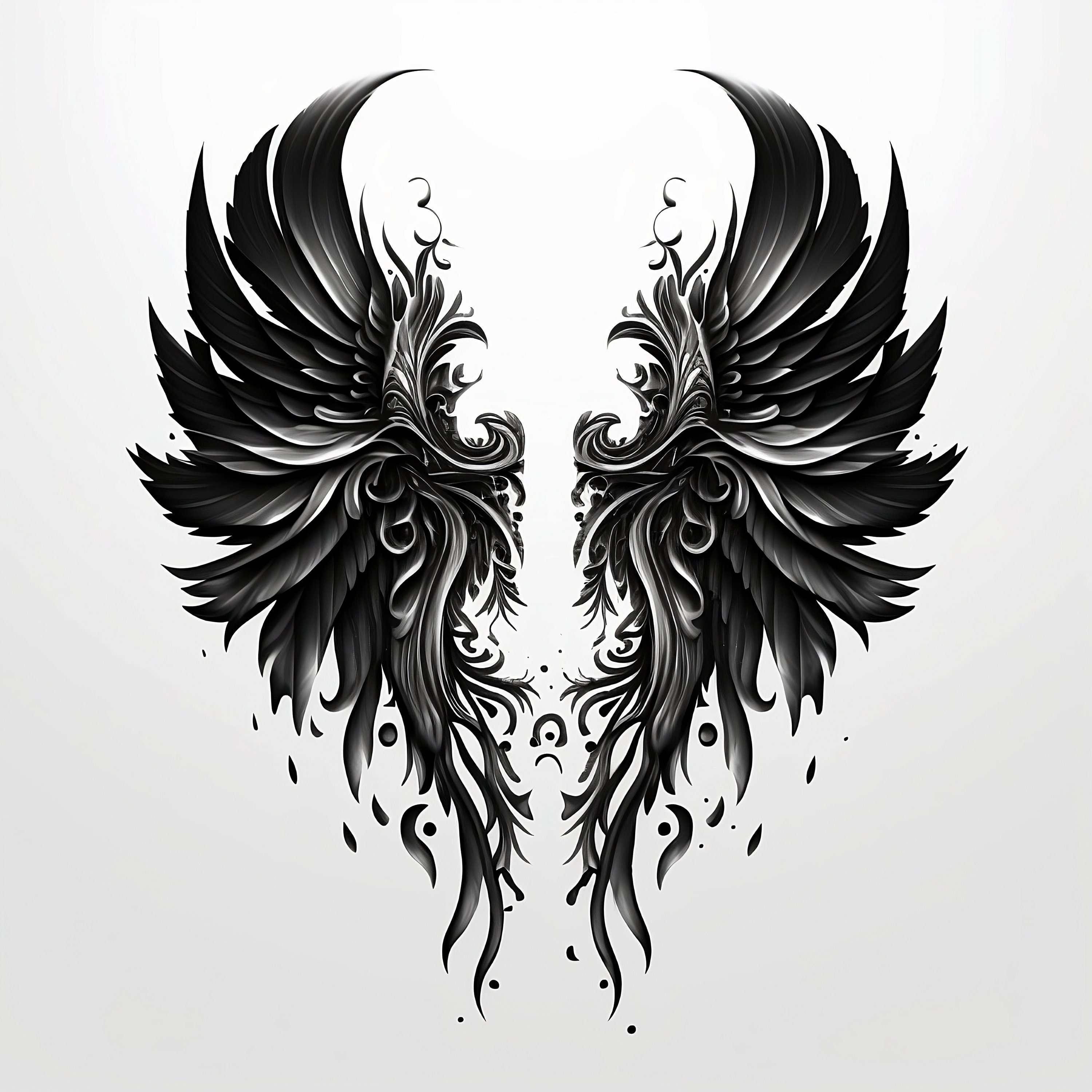 Dark Angel Wings Tattoo