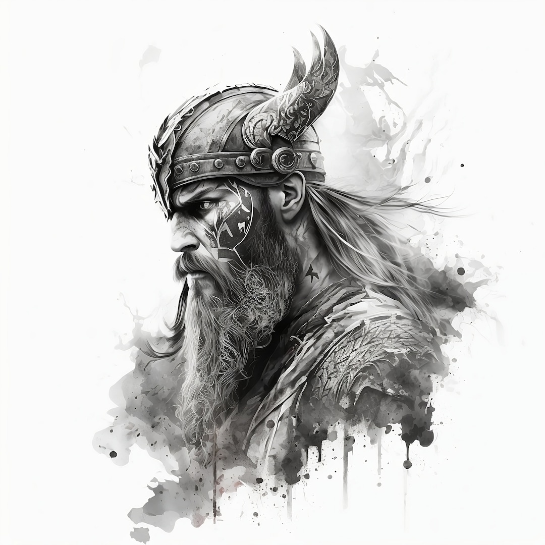 Viking Tattoo Design White Background PNG File Download High Resolution ...