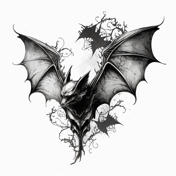 Bat Tattoo - Etsy