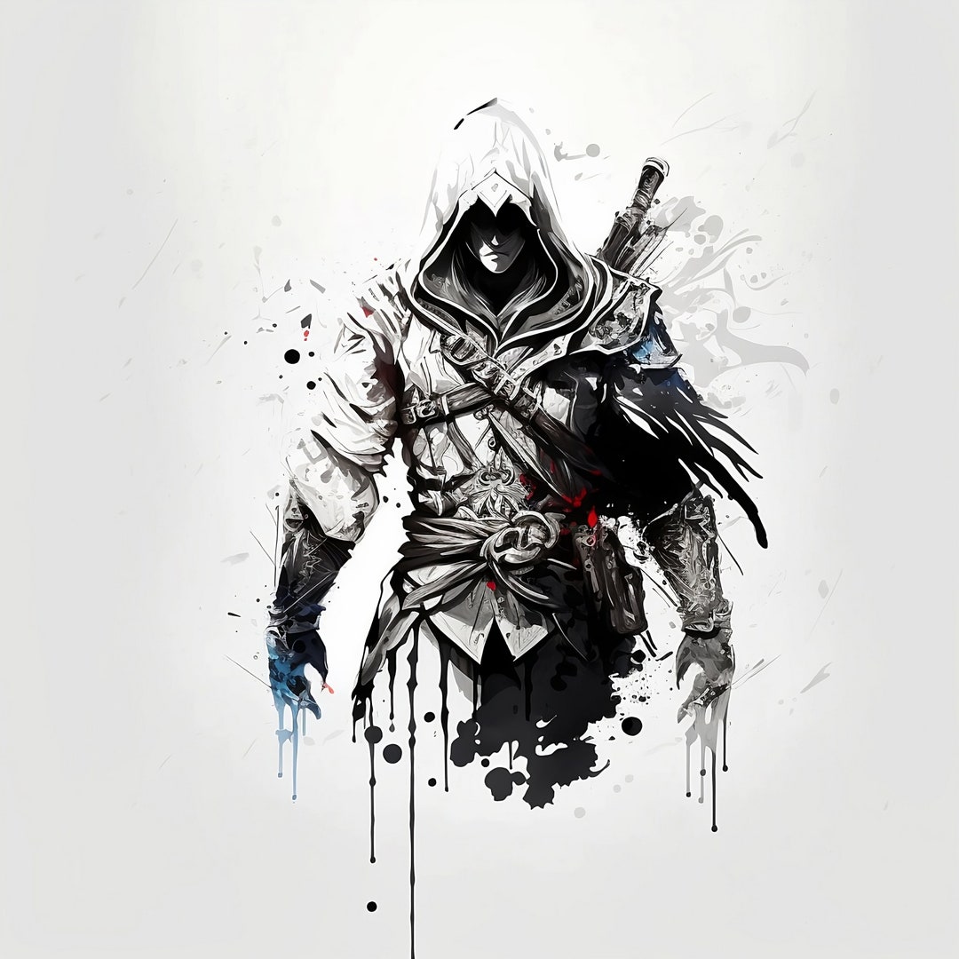 Assassin Tattoo Design White Background PNG File Download High ...