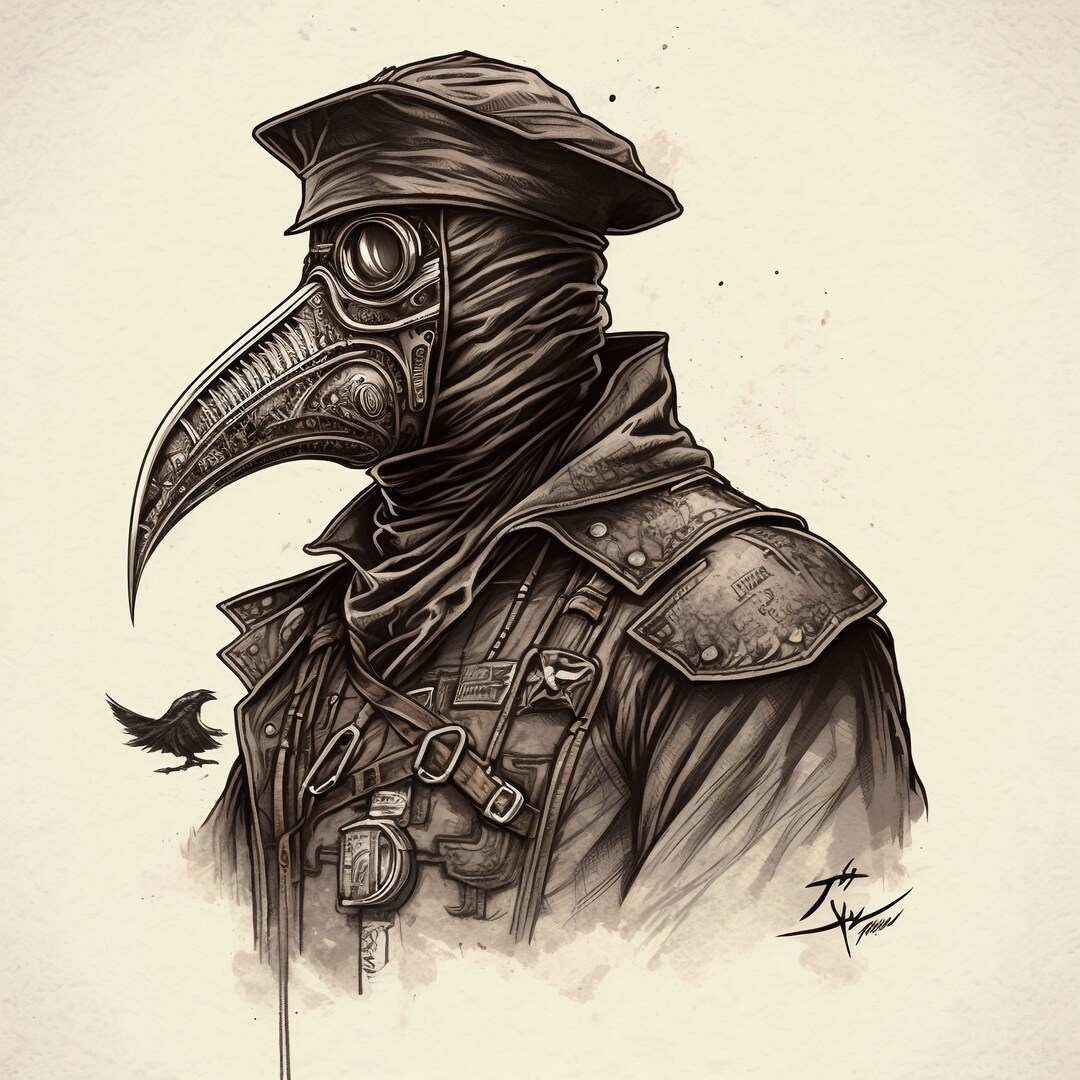 Doctor Plague Tattoo Design White Background PNG File Download High ...