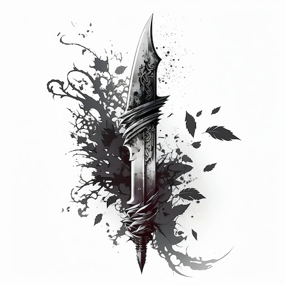 Tribal Dagger Tattoo Designs