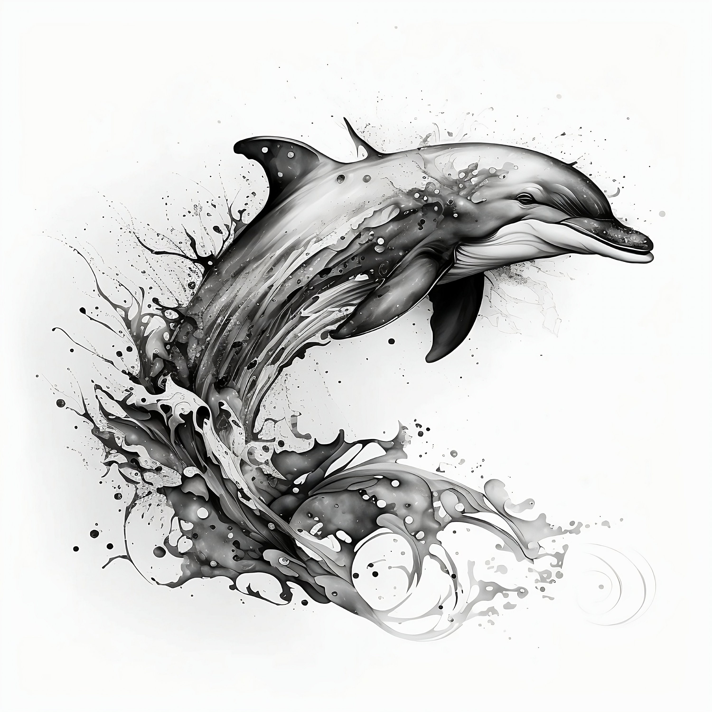 Dolphin Tattoo Sketch