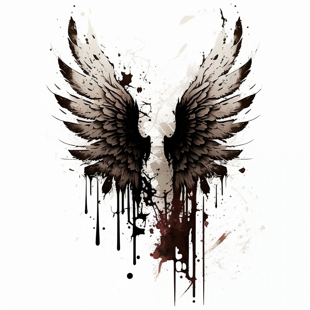 Fallen Angel Wing Tattoos