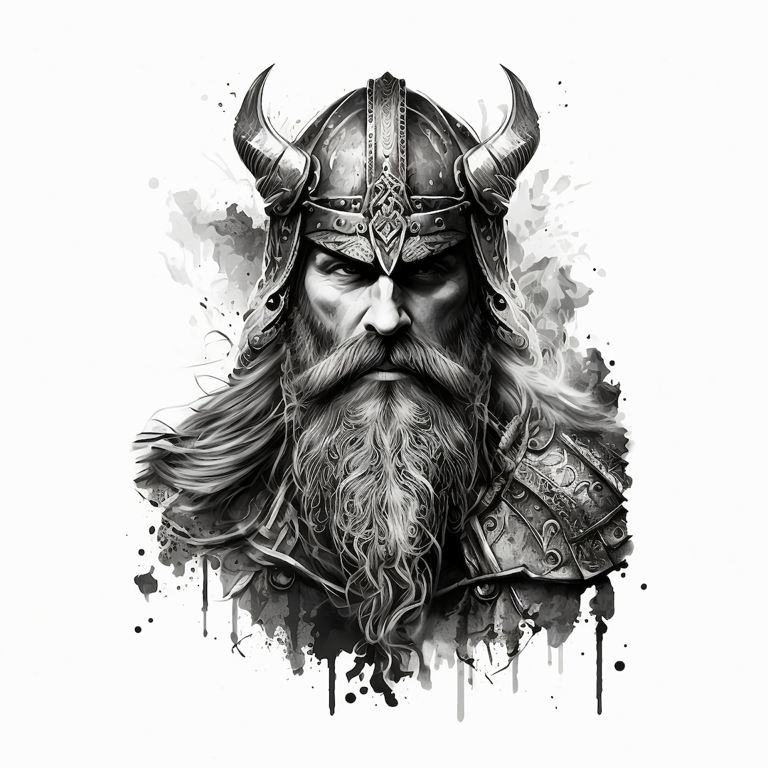 Viking Tattoo Design White Background PNG File Download High Resolution ...