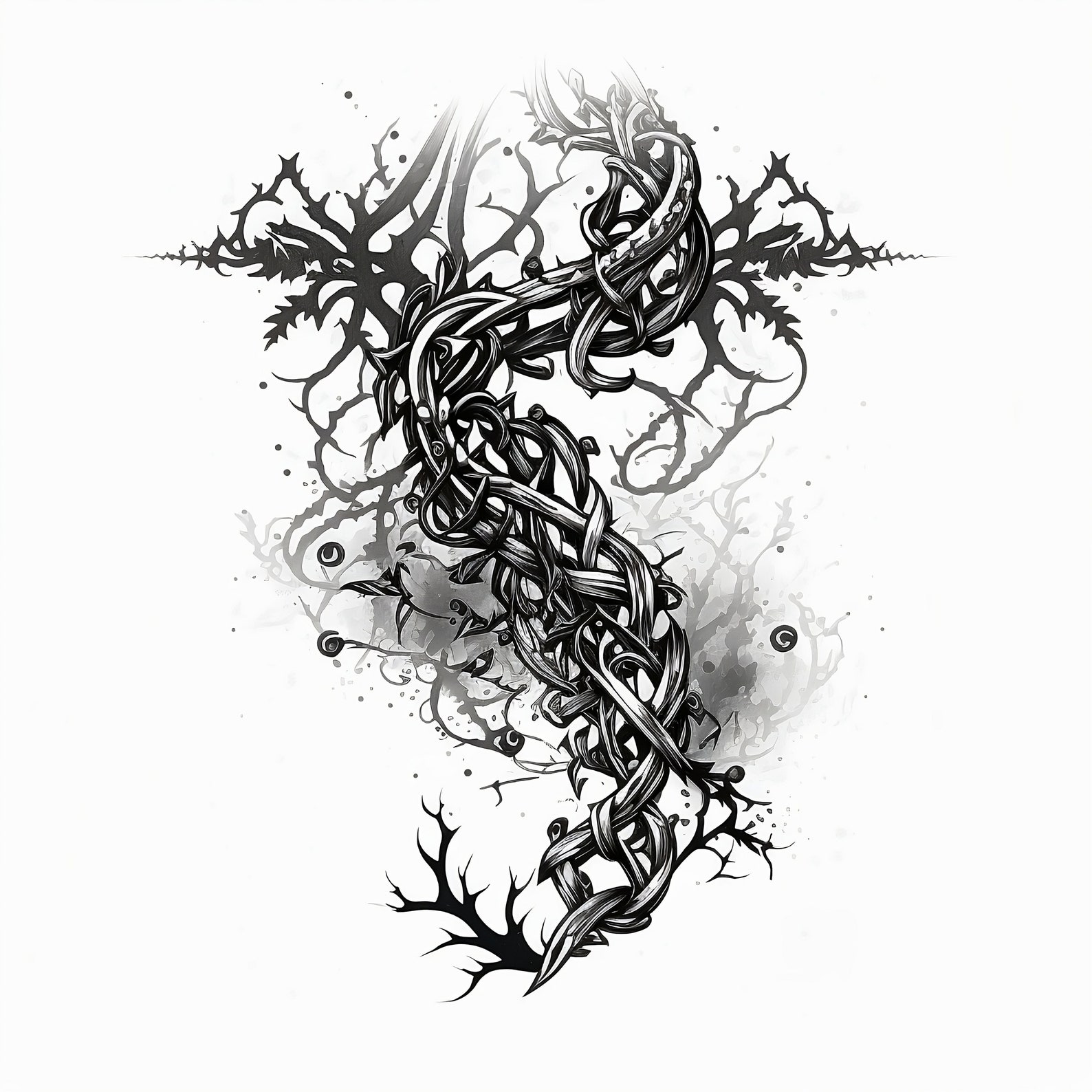 Chain Tattoo Design White Background PNG File Download High Resolution ...