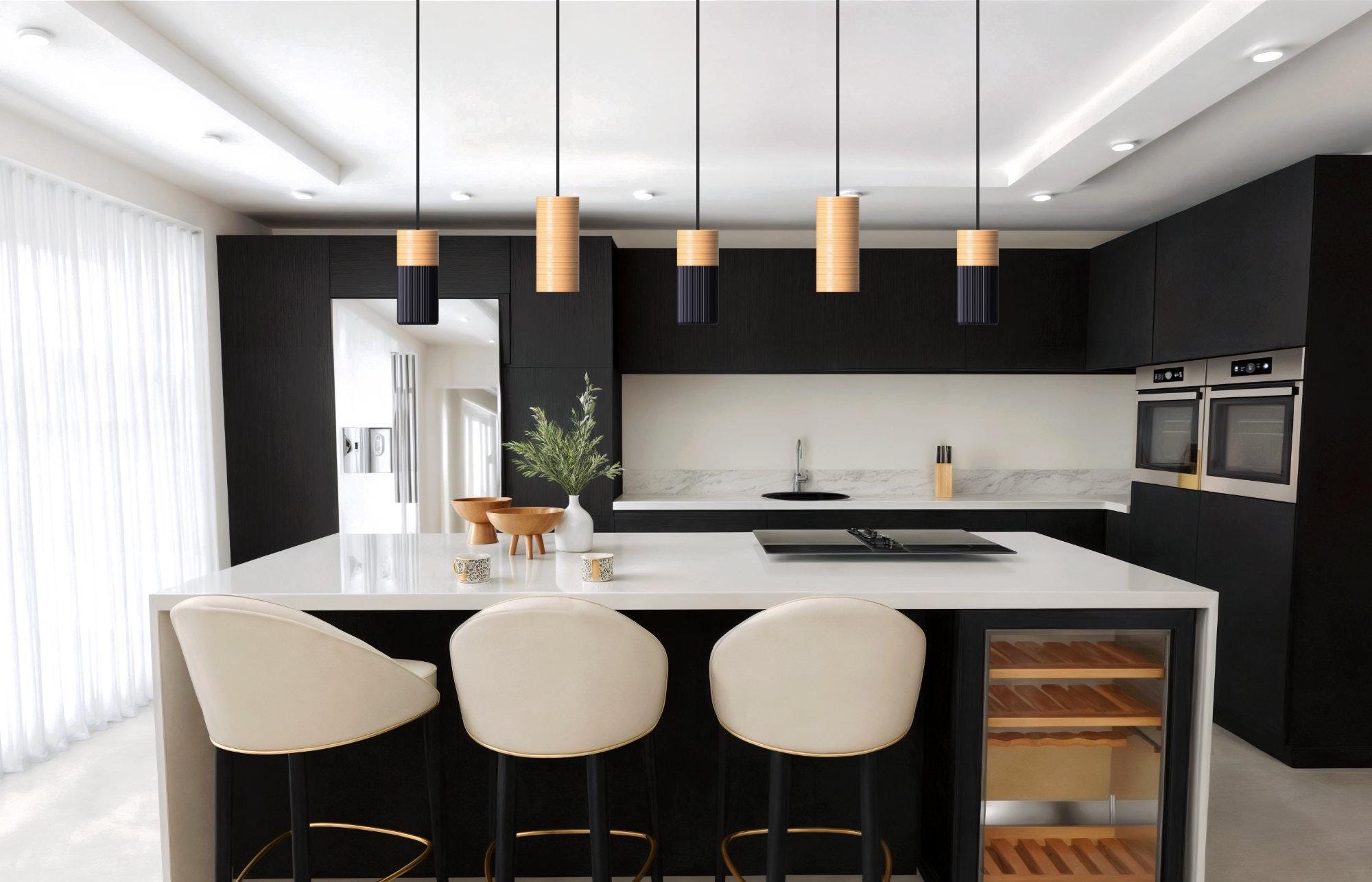 Modern Wooden Pendant Spotlight - SPARK - FCP02 | Minimalist Accent ...