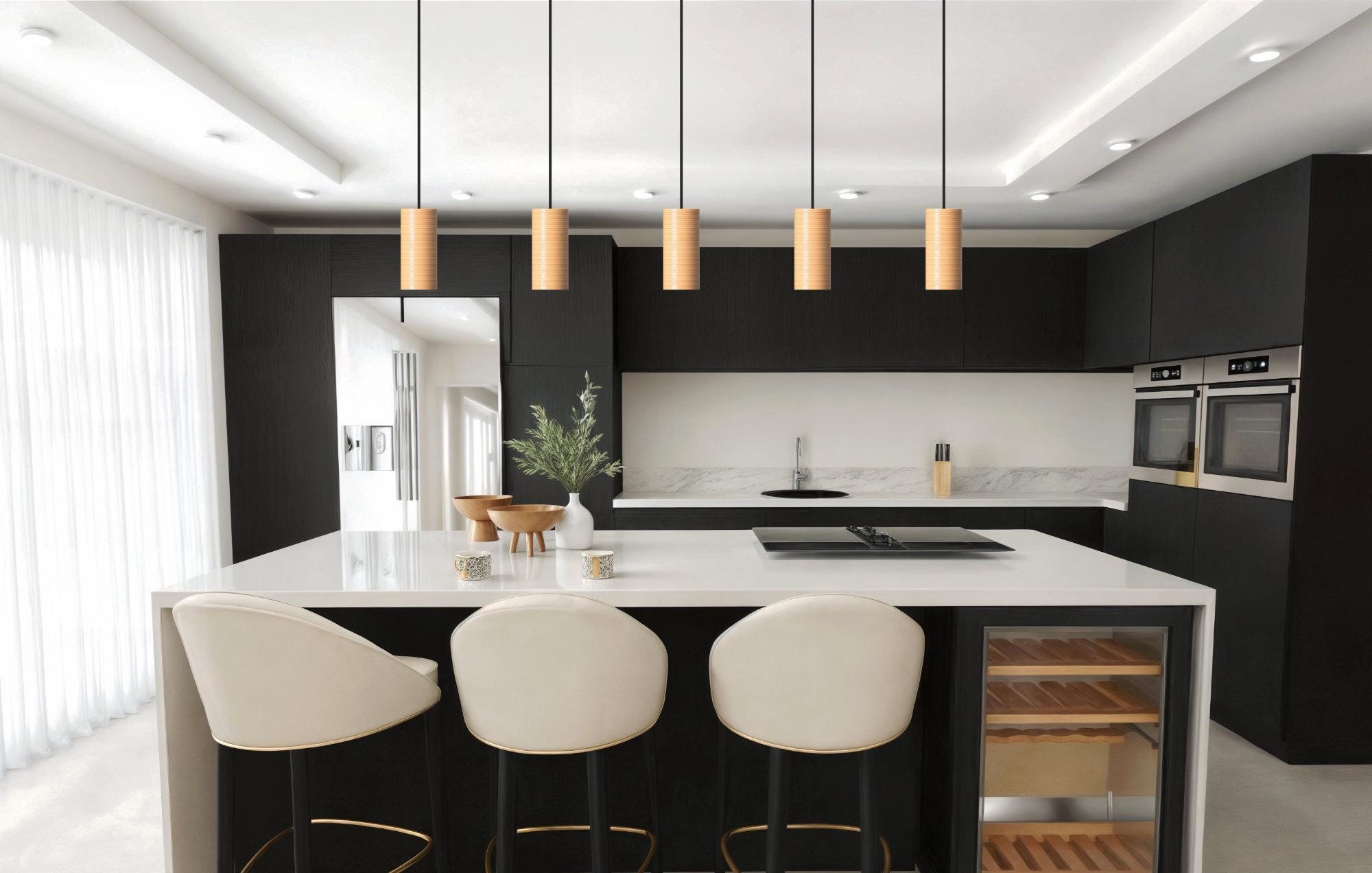 Modern Wooden Pendant Spotlight - SPARK - FCP02 | Minimalist Accent ...