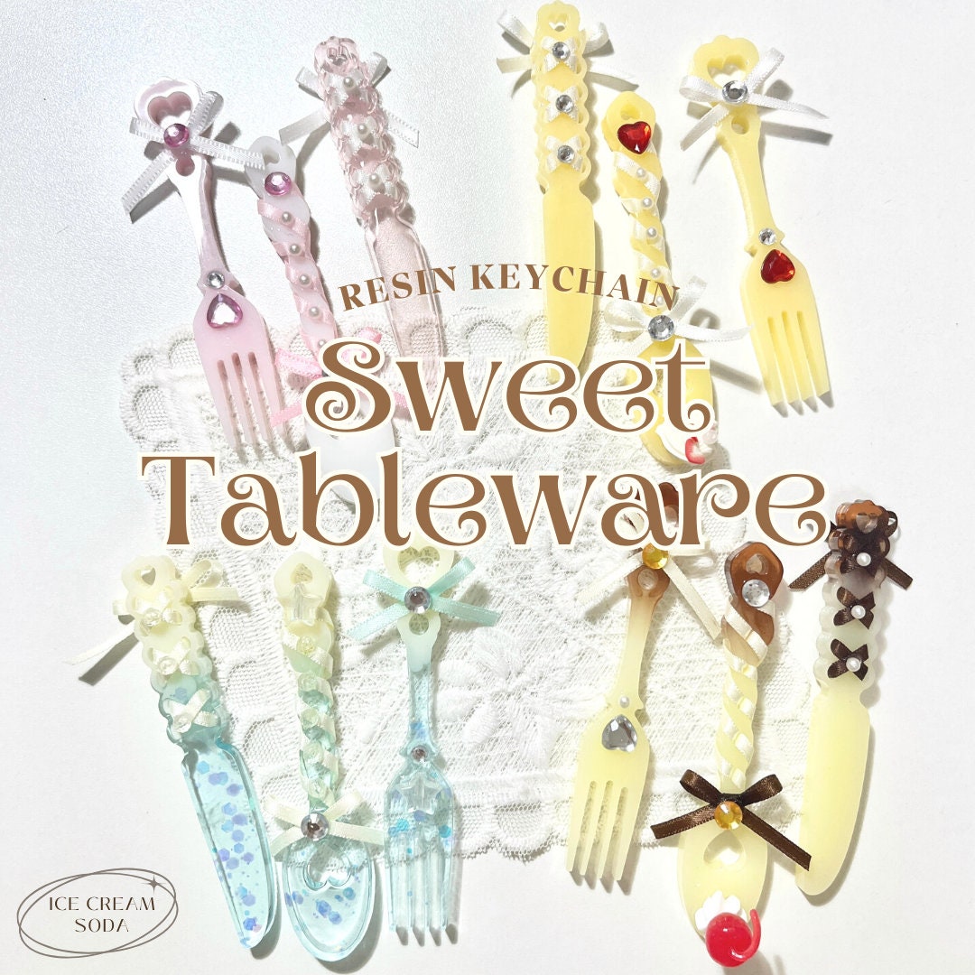 Cute Cream Soda Strawberry Cake Pudding Resin Tableware Keychain ...