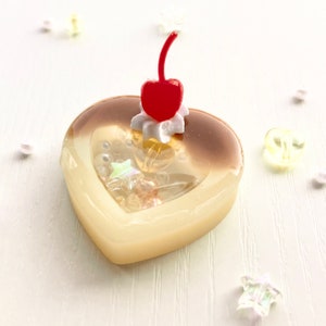 Handmade Custom Pudding Resin Shaker & Storage Case (kawaii Keychain ...