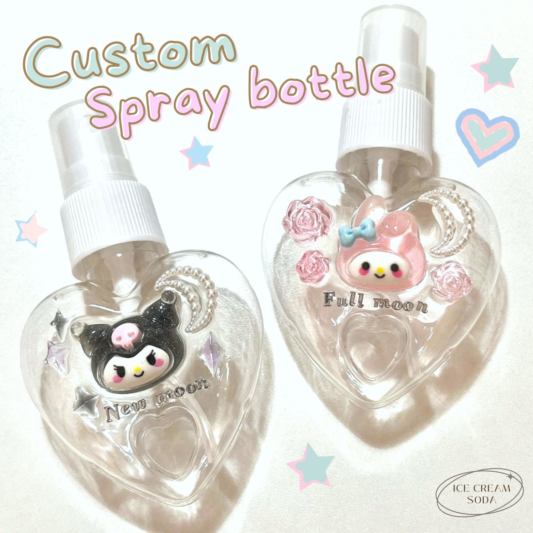 Custom Cute Kawaii Sanrio Refillable Resin Spray Bottle melody, Kuromi ...