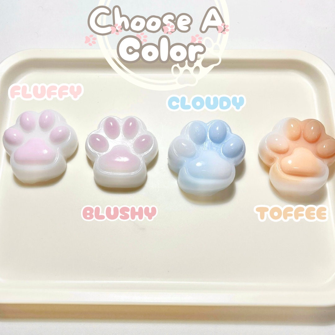 Handmade Cute Cat Paw Taba Squishy Toy (stress Reliever, Slime, Mochi ...