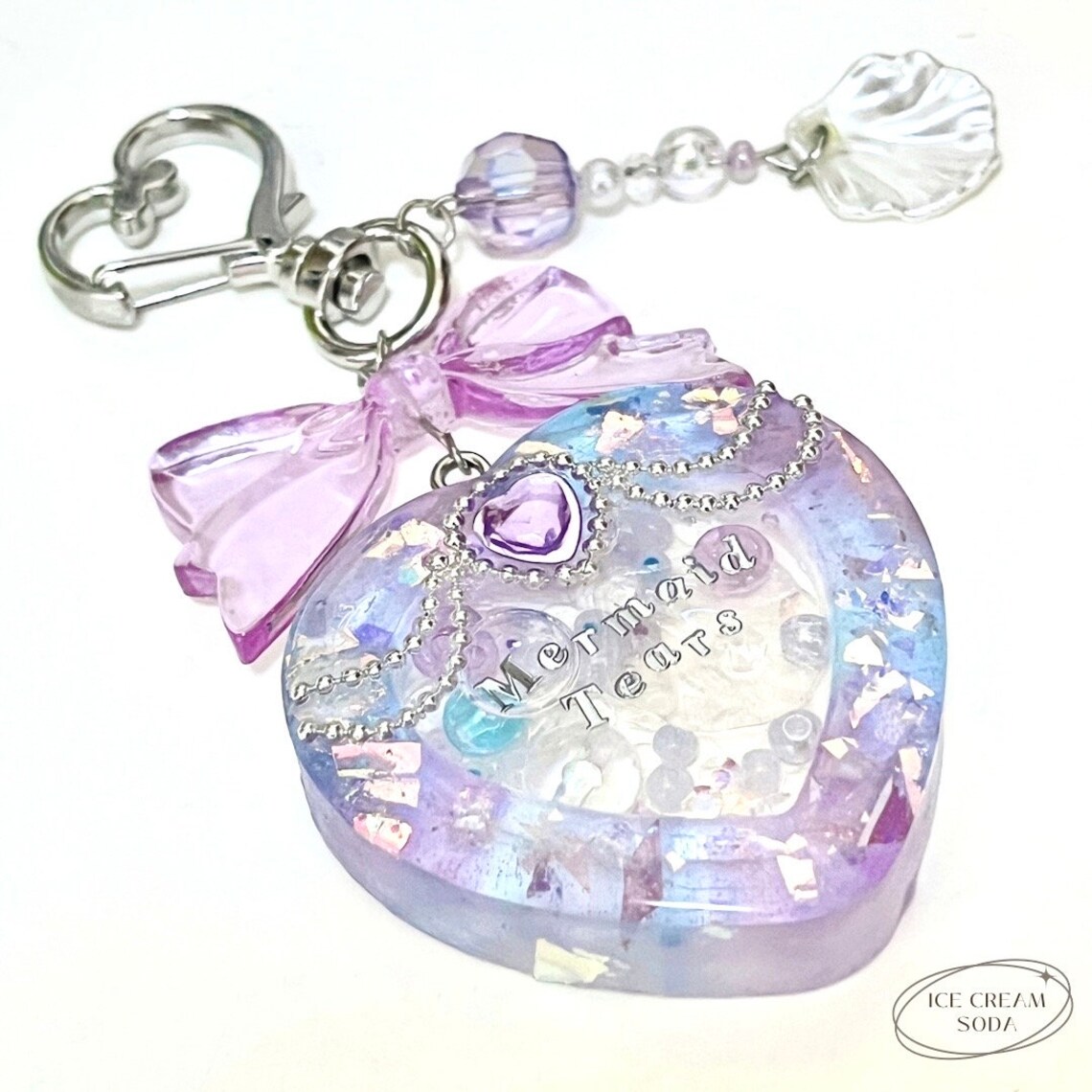 Mermaid Tears Resin Shaker (kawaii Keyring, Aurora, Custom Shaker, Wet ...