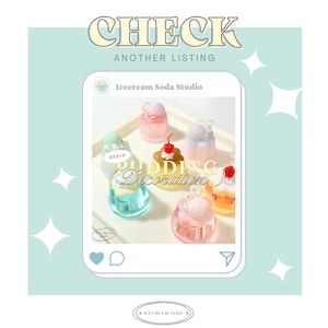 Cute Mini Resin Pudding Keychain (jelly, Bag Charm, Keyring, Birthday ...