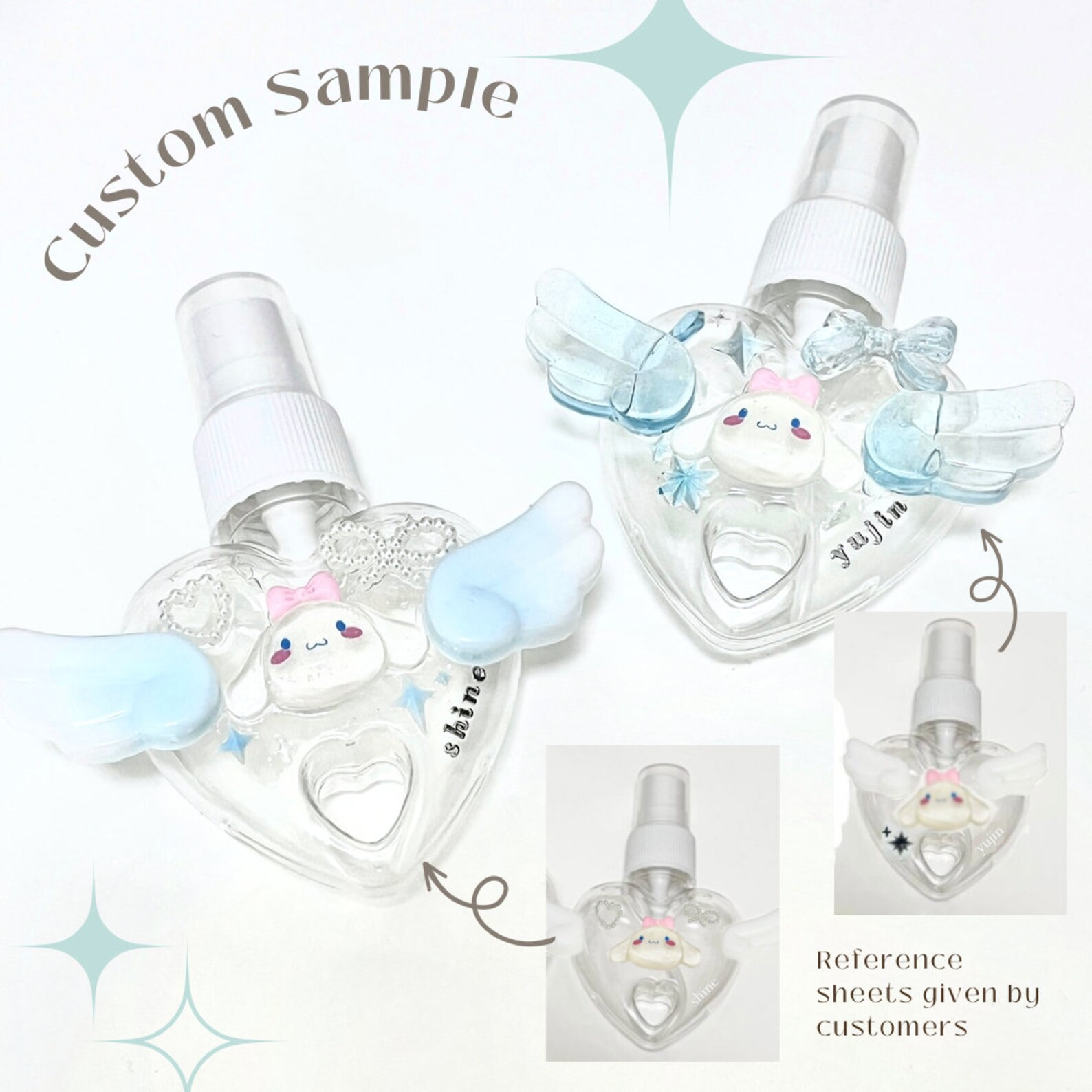 Custom Cute Kawaii Sanrio Refillable Resin Spray Bottle melody, Kuromi ...