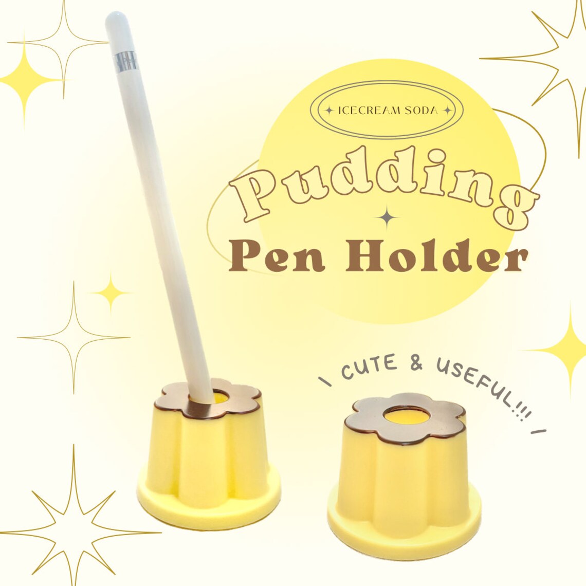 Pudding Pen Holder Portable Pen Stand Jelly Shape Pencil Holder Cute ...