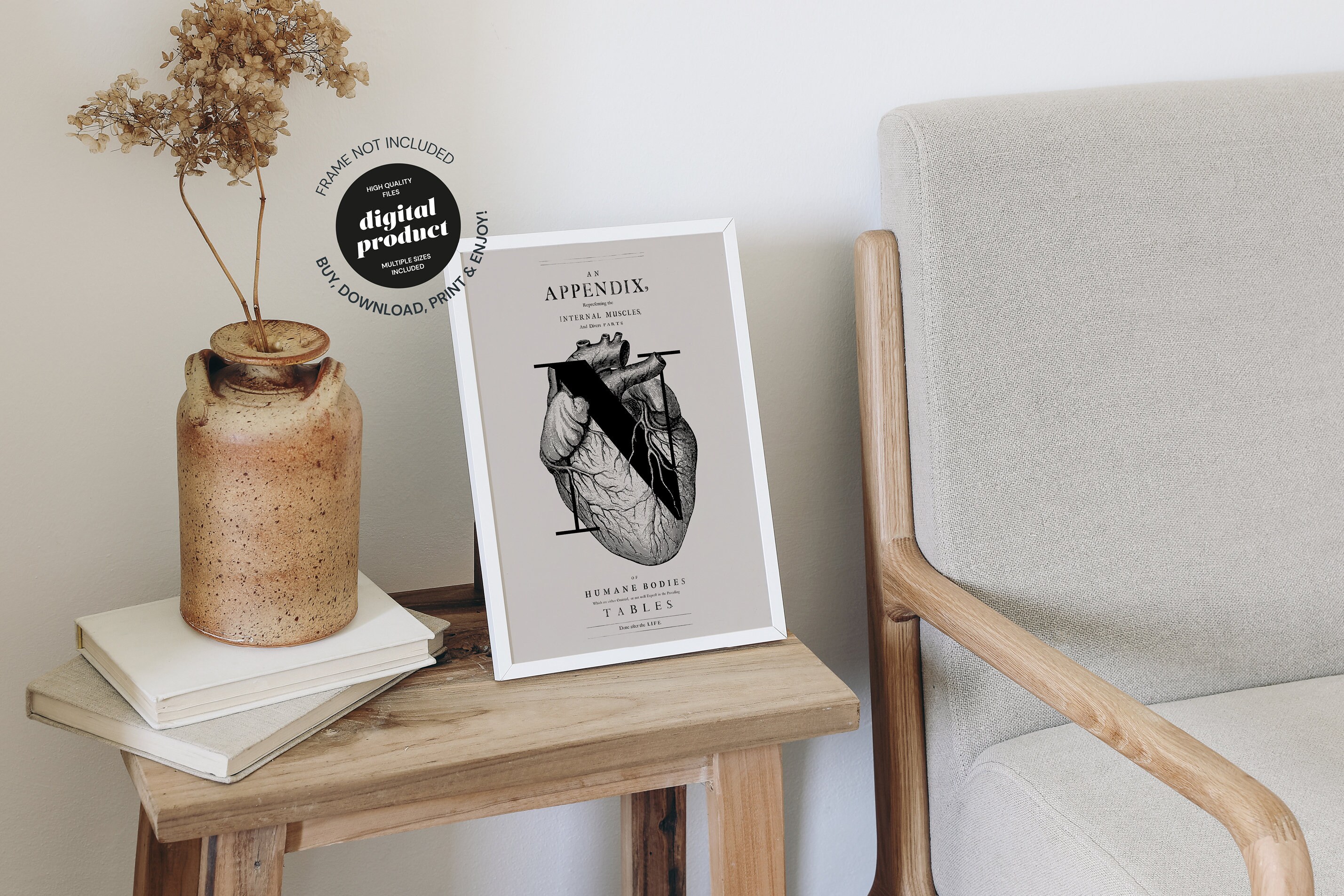 Capital Letter N Deco Poster Monogram Poster Letter N Wall Art Heart ...