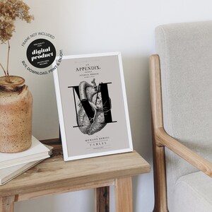 Capital Letter M Deco Poster | Monogram Poster Letter M Wall Art ...