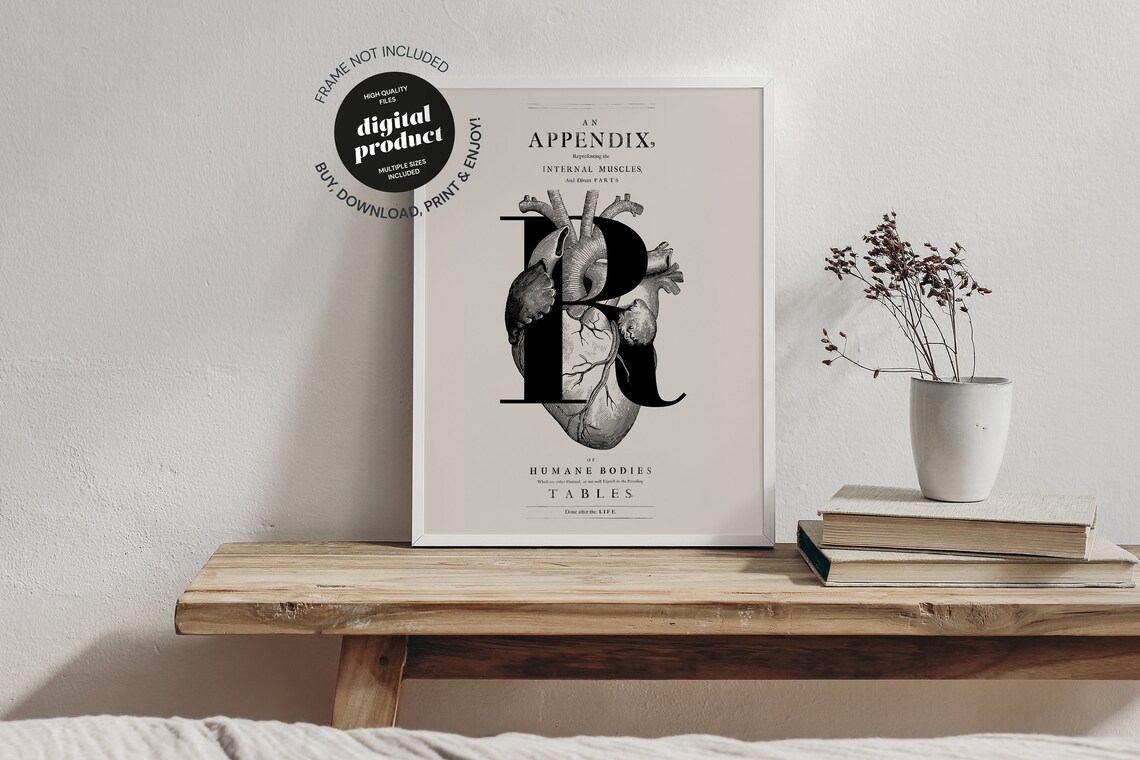 Capital Letter R Deco Poster Monogram Poster Letter R Wall Art Heart ...