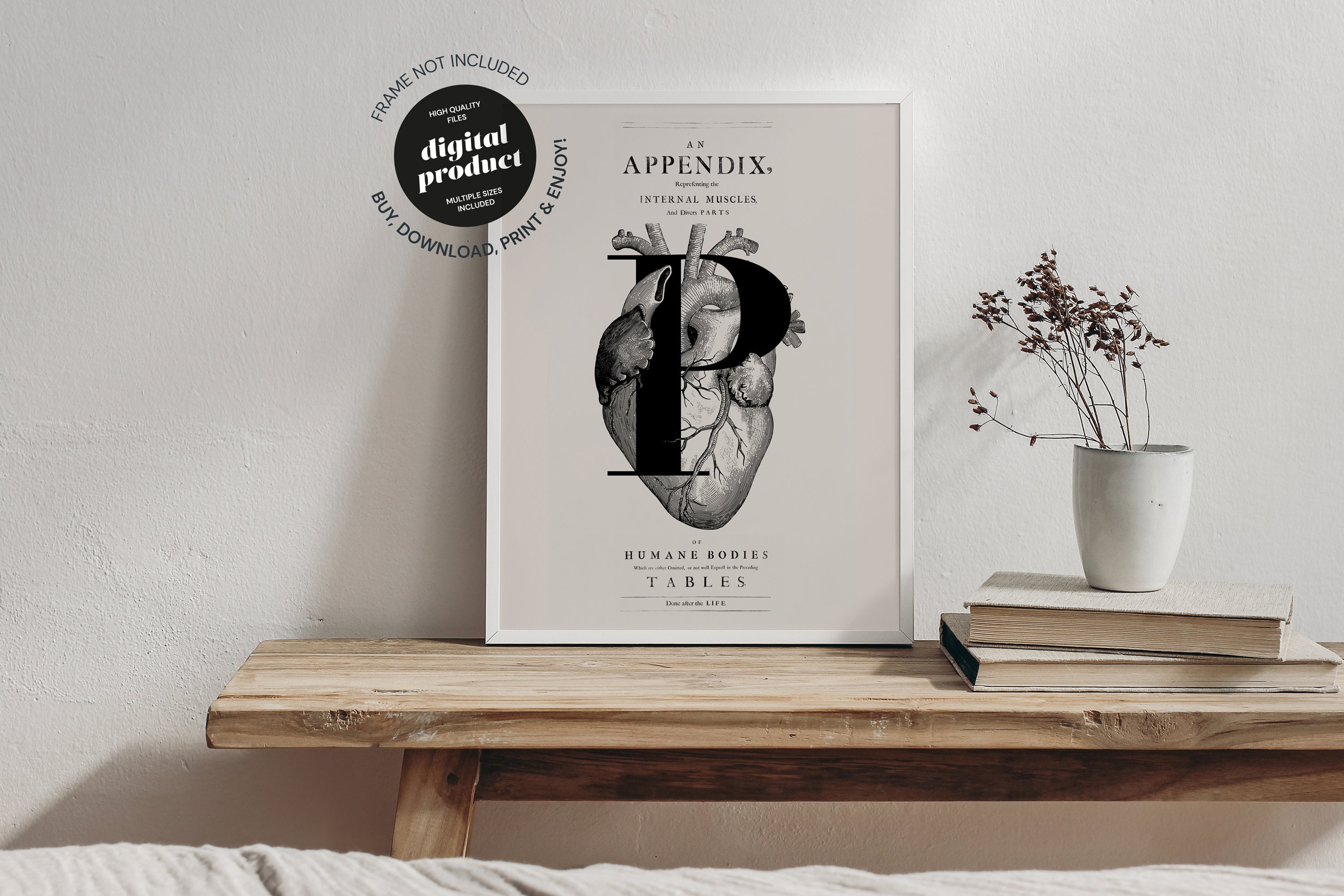 Capital Letter P Deco Poster | Monogram Poster Letter P Wall Art ...