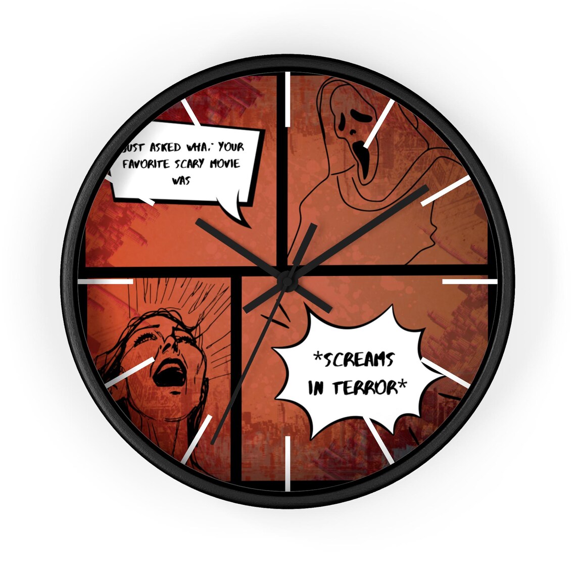 Ghostface Comic Wall Clock - Etsy