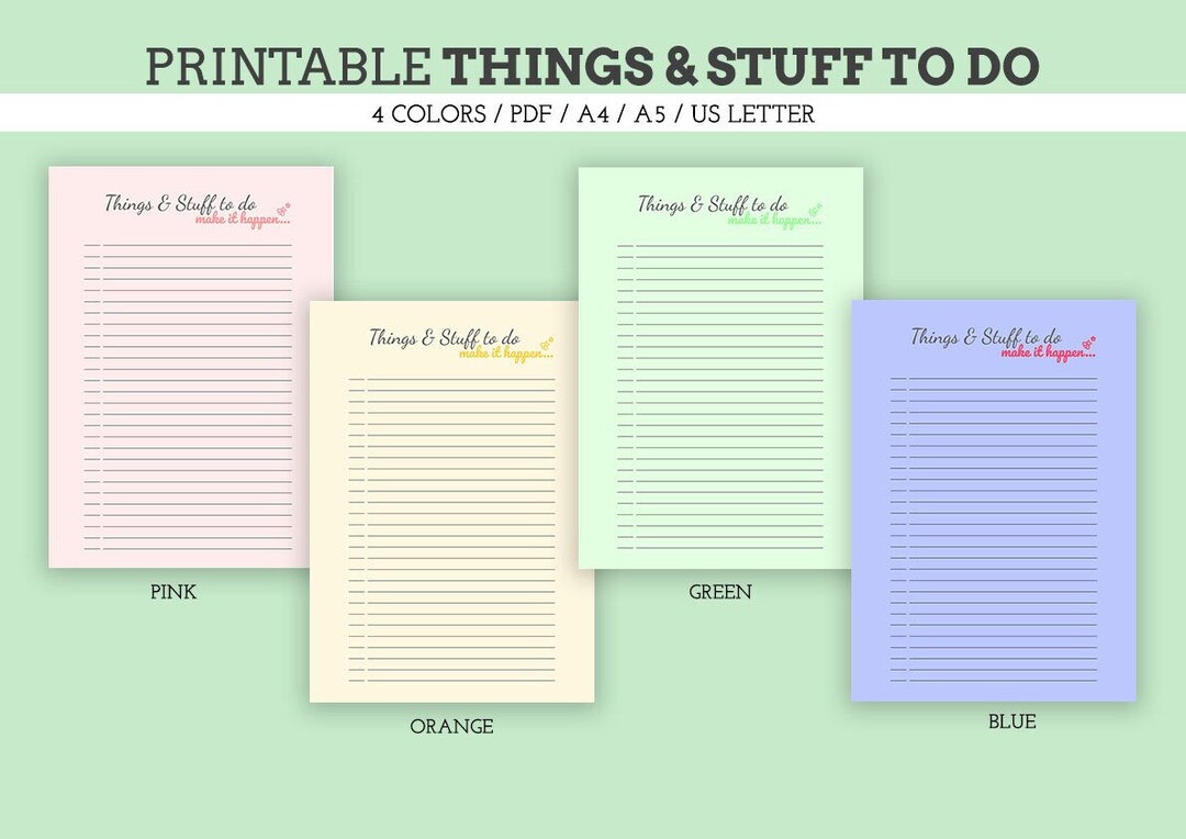 Things & Stuff to Do Things and Stuff to Do Things to Do - Etsy