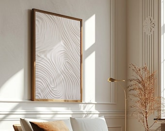 Japandi Wall Art Print Neutral Cream Textured Paper Abstract Japanese Artwork Wabi Sabi Modern ...