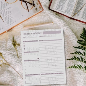 Bible Study Template Digital Sermon Notes Bible Study Guide Bible Study ...